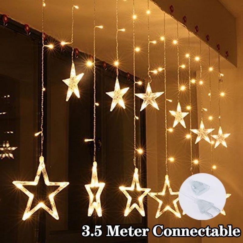 4M 138 Led Star Curtain String Light with 8 Modes for Indoor - TikTok ...