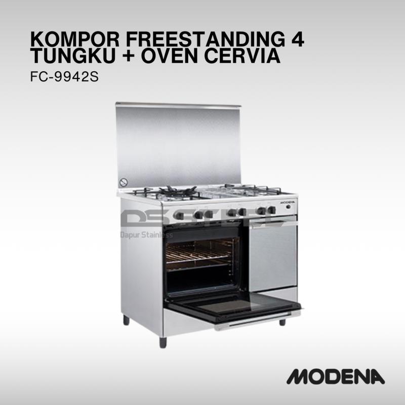 MODENA Freestanding Cooker FC 9942 S / FC-9942S Uk 90 cm 4-Burner ...