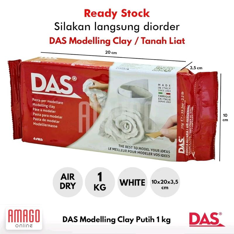 DAS Modelling Clay WHITE PUTIH Tanah Liat Kerajinan Tangan untuk ...