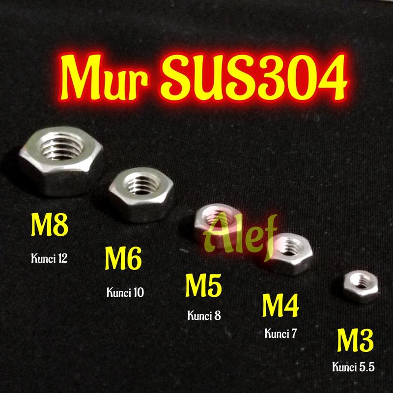 10-20Pcs mur stainless steel m3 m4 m5 m6 m8 sus304 kunci 5.5 - Shop ...
