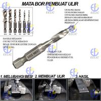 Jual EELIC MAB-ULIR MATA BOR 1SET ISI 6PCS PEMBUAT ULIR DRAT BAHAN BAJA ...