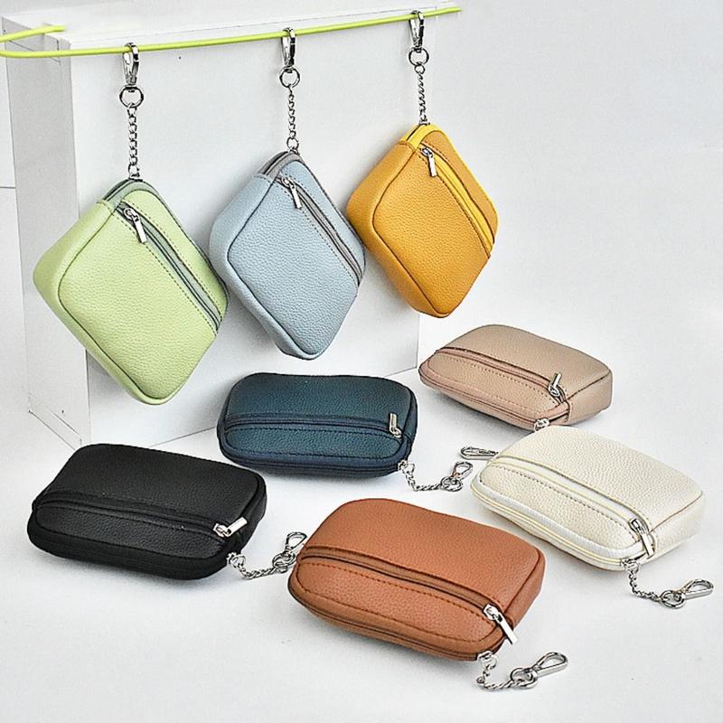 Dompet Mini Kulit PU, Ketibaan Baru, Dengan Rantai Kunci, Penutupan ...
