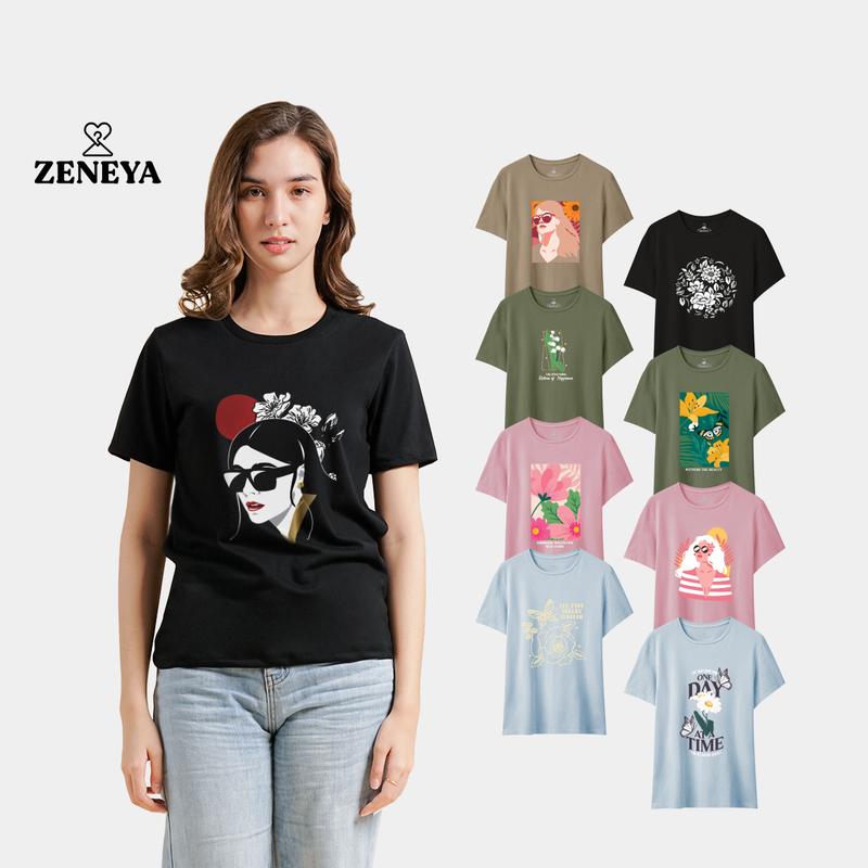 Zeneya Floral 2 T Shirt Tshirt For Women Collection Round Neck - TikTok ...