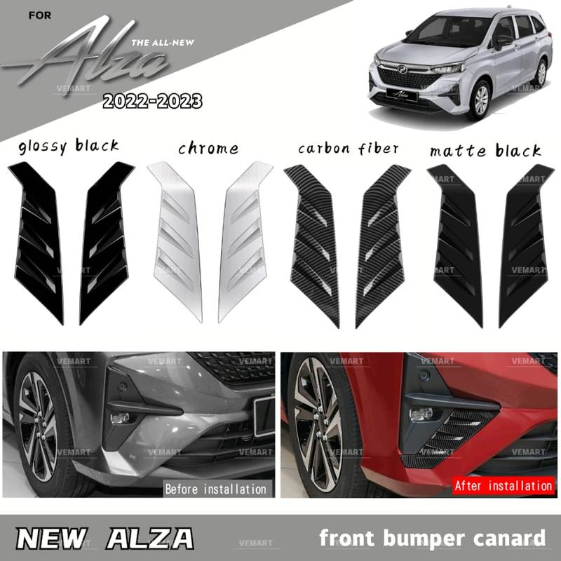 Perodua alza new facelift 2022 car front bumper canard accessories ...