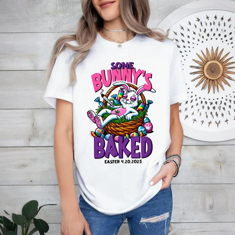 Happy 420 Easter Day Bunny Smoking Funny 420 Digital Vintag - TikTok Shop