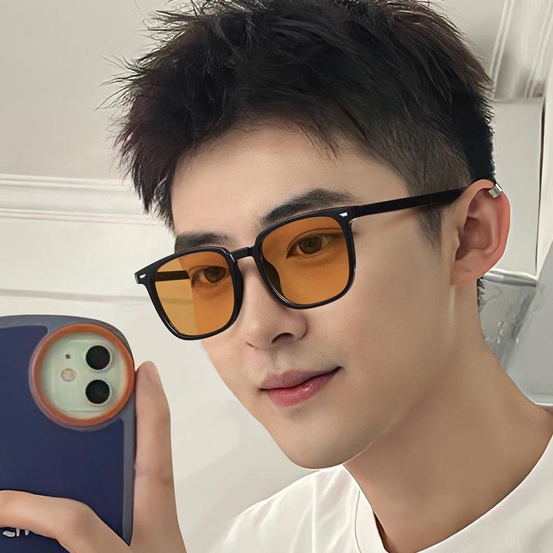 Cermin Mata Hitam Perlindungan Uv400, Gaya Klasik, Kanta Coklat ...