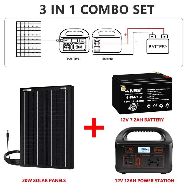 NSS Solar Generator 12000mah Multi-Function Portable Big Capacity Power ...
