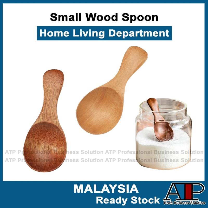 Pantry🍳Sudu Kayu Kecil Small Wood Spoons Honey Coffee Tea Scoop ...