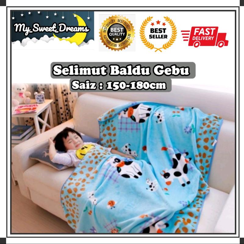 Selimut Baldu Gebu mix cotton Dewasa/Budak *150x180cm* - TikTok Shop ...