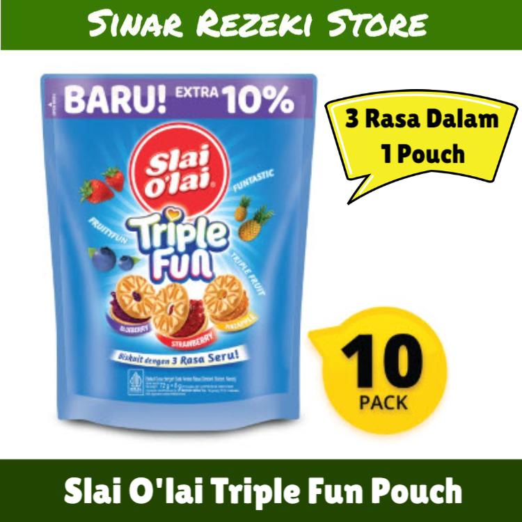 slai olai triple fun pouch 10 pck / slai olai pouch / biscui - Shop ...
