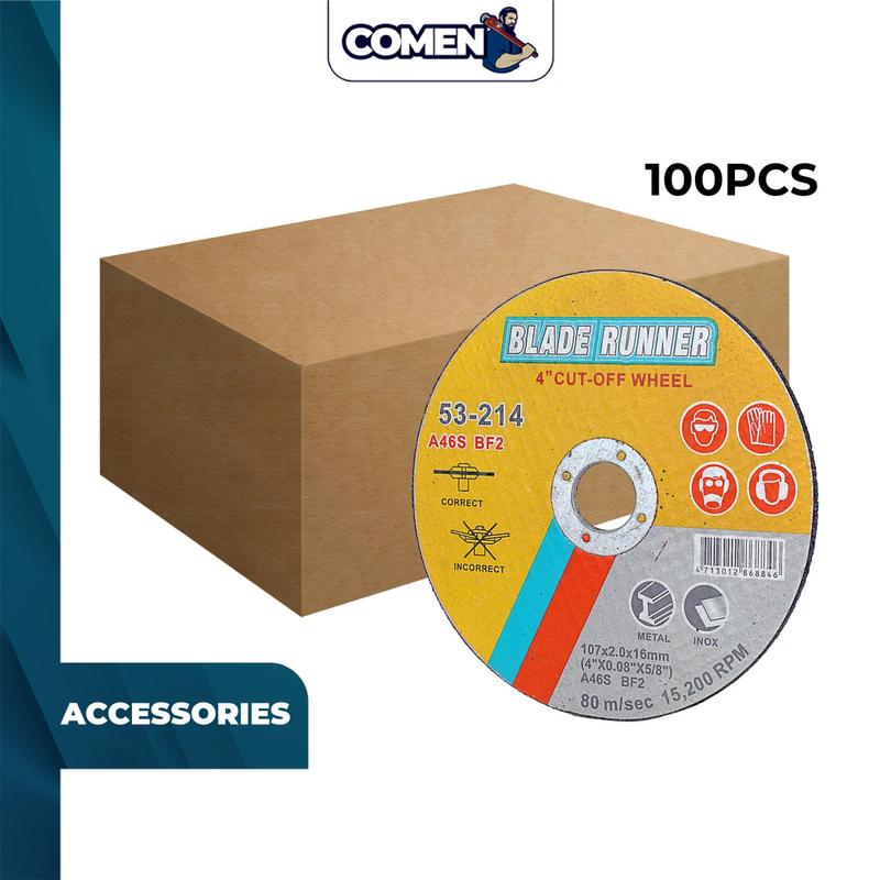 COMEN Blade Runner Cut Off Wheel 4 Inch (100 Pcs) Stainless Steel ...