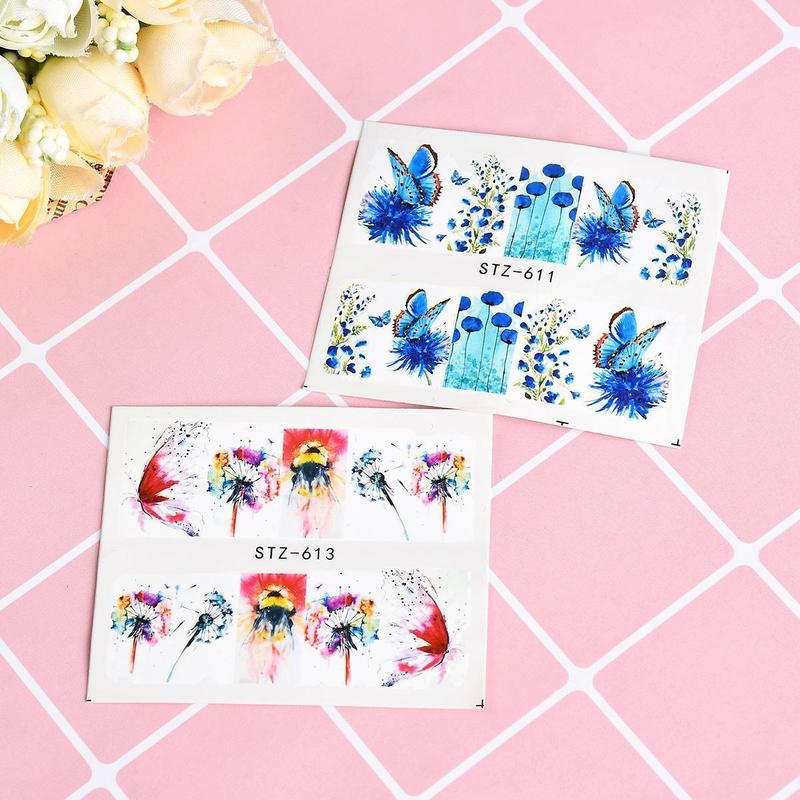 Pelekat Seni Kuku Berkilauan, Reka Bentuk Ikatan bentuk rama-rama ...