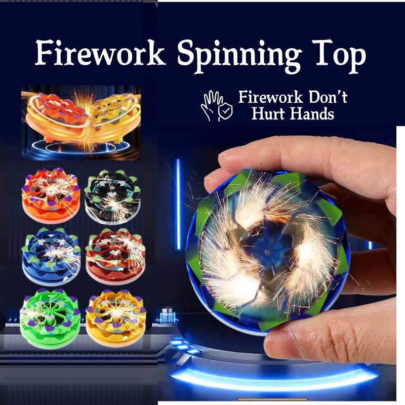 Fireworks Spinning Top Toy Luminous Gyroscope Battle Decompression ...