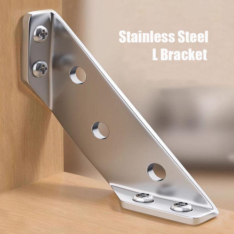 Stainless Steel L Bracket 90 Angle Shape Fixed Code Furnitur - TikTok ...