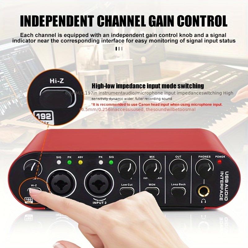 NXG USB Audio Interface (24Bit/192kHz) + Phantom Power For Computer ...