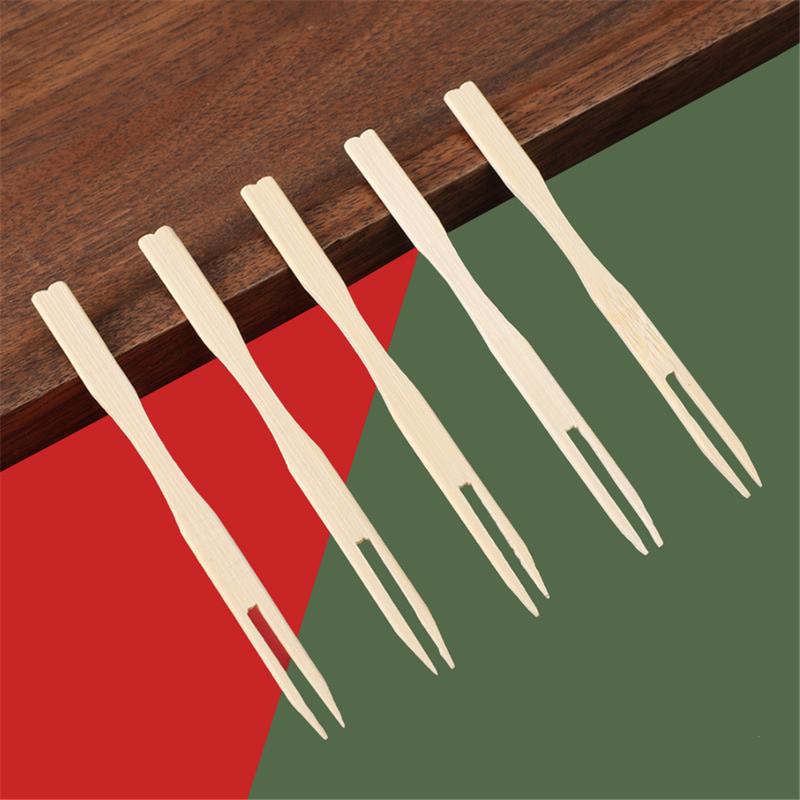 100pcs Cake Snack Fork Dessert Two-tooth Fork Hotel Restaurant - TikTok ...