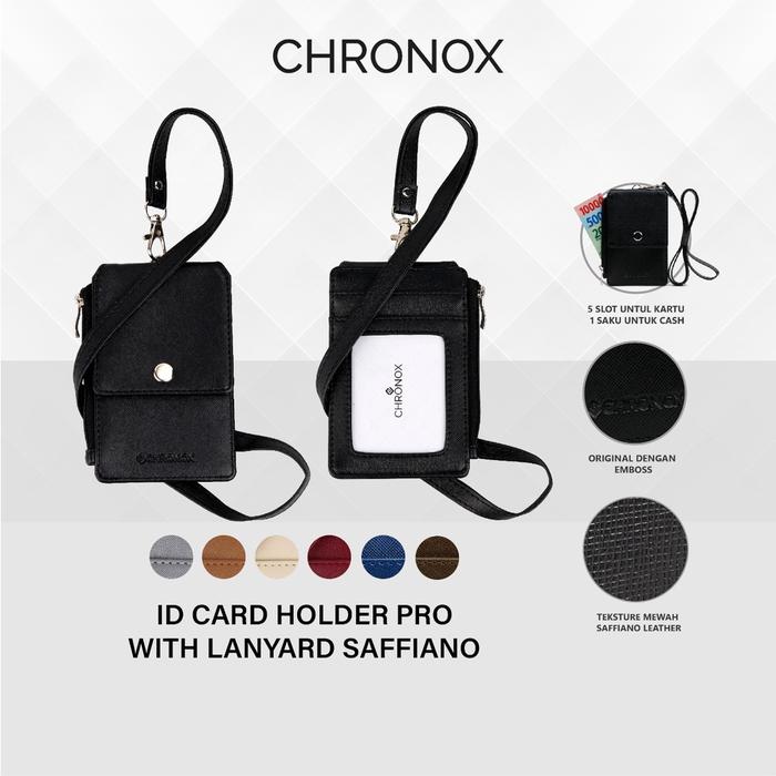 Jual Chronox Lanyard PRO ID Card Holder SAFFIANO Fiber Pria Wanita ...