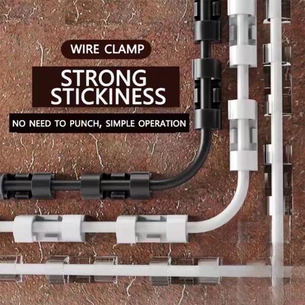 【20pcs】Wire Cable Clips Self Adhesive Clamp For Home Cord Fixing ...