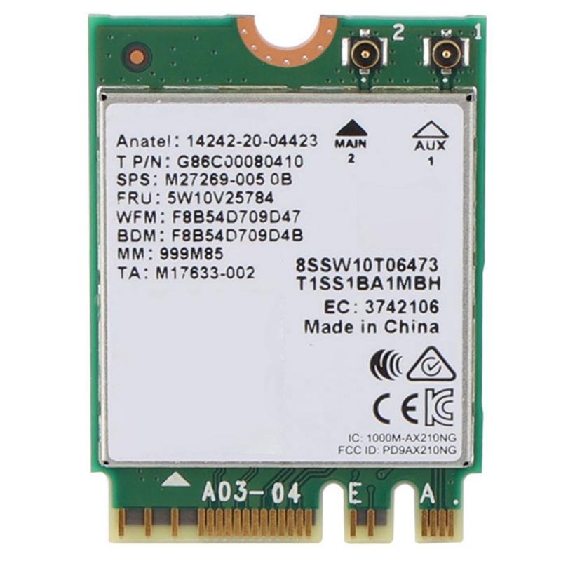 Intel AX210 802.11AX Bluetooth 5.2 Wireless Band Wi-Fi/Bluetooth ...