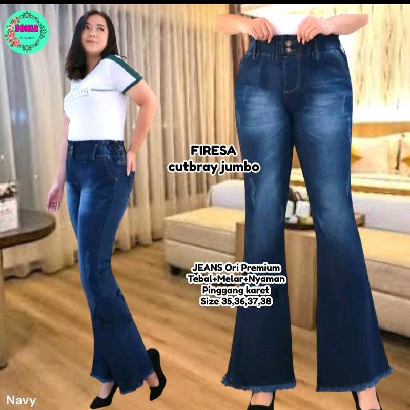 Celana Jeans Cewek FIRESA CUTBRAY Navy - Shop | Tokopedia