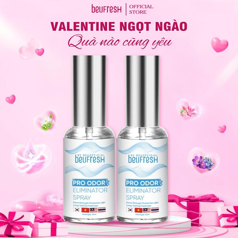 Combo 2 BEUFRESH PRO Xịt Khử Mùi Toàn Thân cho nam nu, Cảm Giác ...