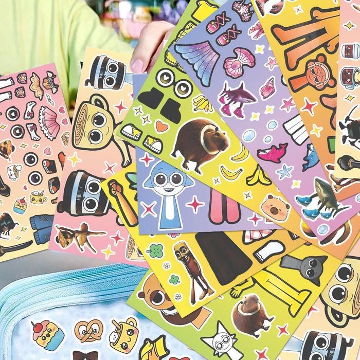 Promo STIKER ANOMALI LABUBU SATUAN/ GANTI MUKA WAJAH/ KREASI SUSUN ...