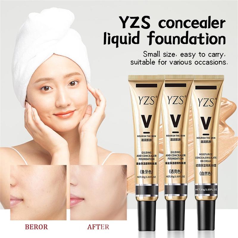 YZS Full Coverage Liquid Foundation Waterproof Long-lasting Oil ...