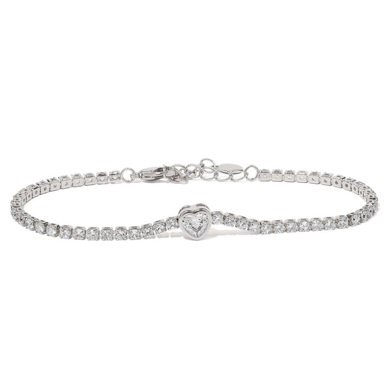 (Silver) Cara Tennis Bracelet - TikTok Shop Singapore