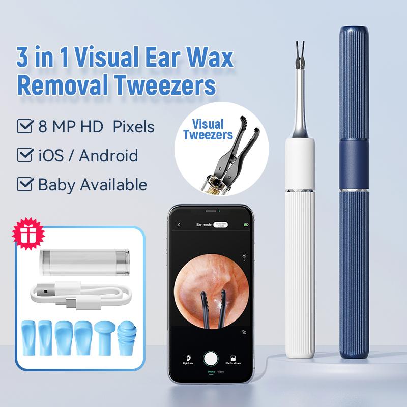 Wireless Smart Ear Cleaning Endoscope Visual Ear Pick Ear Tweezers ...