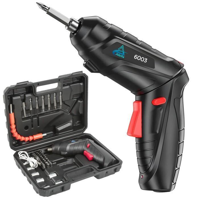 Mesin Obeng Listrik Bor Cordless Tanpa Kabel Satu Set Koper - Shop ...