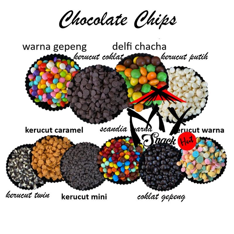 COKLAT CHIP 100GR COKELAT CIP PAKU CHOCOCHIP CONE TWIN MINI CARAMEL ...