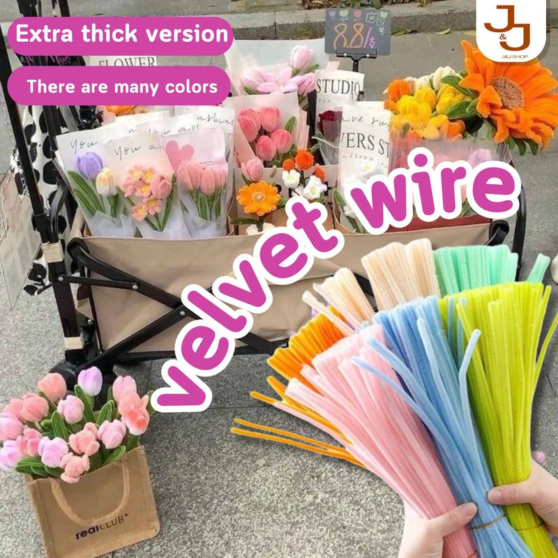 100 pcs Chenille Stems Wire Pipe Cleaners Children Educational - TikTok Shop Malaysia