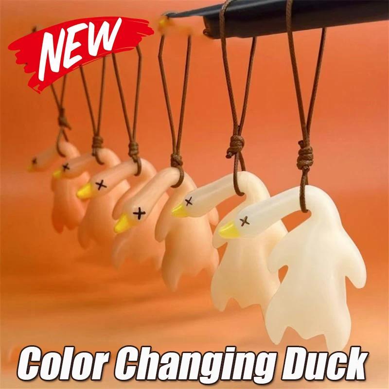 Funny Color Change Duck Pendants for Bag Ornament UV Photochromic ...