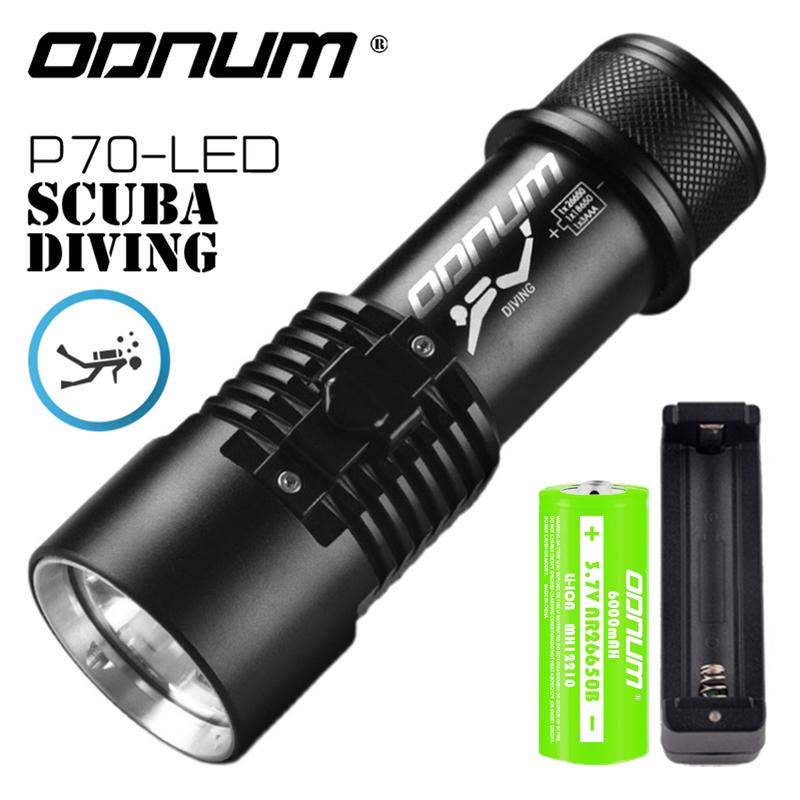 ODNUM Professional Diving Flashlight P70 - High Brightness LED, - TikTok Shop Philippines