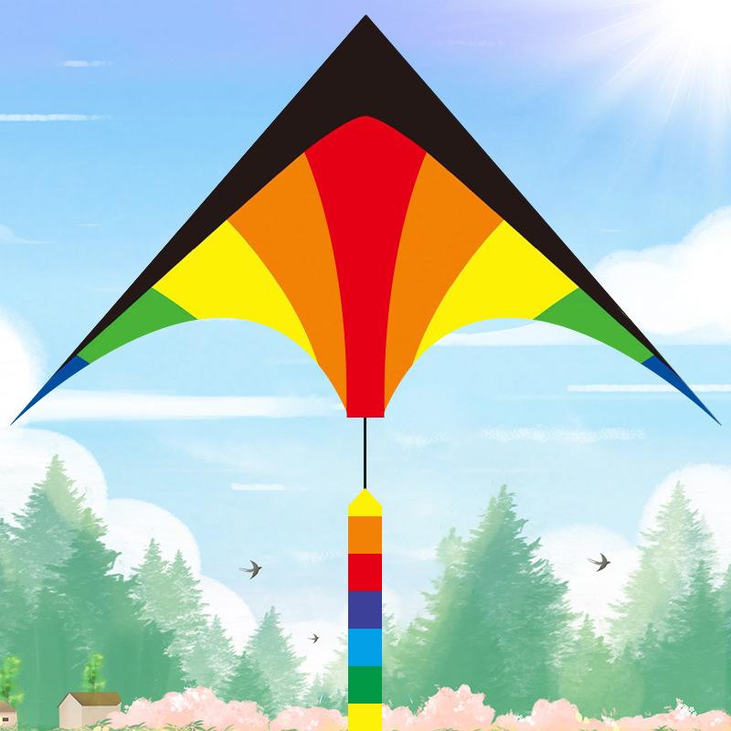 Large Colorful Prairie Kite Flying Toys For Children Kites Handle ...