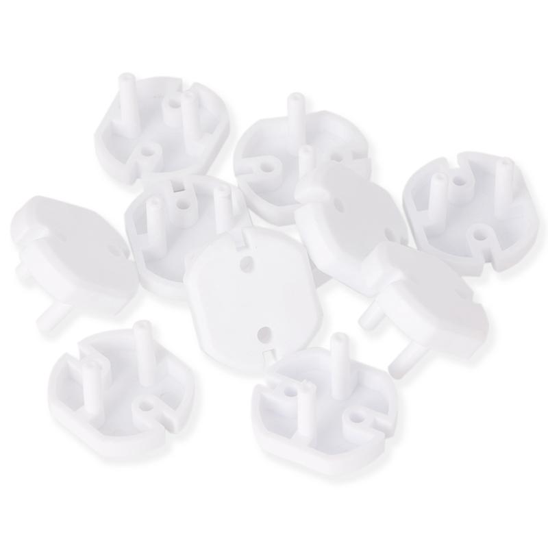 10pcs EU Power Socket Cover Cap Two Phase Safe Lock Cover Electrical ...