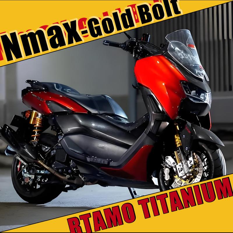 Titanium Bolt Set Penuh, RTAMO, Titanium Gr5, untuk Nmax155, Warna Emas ...