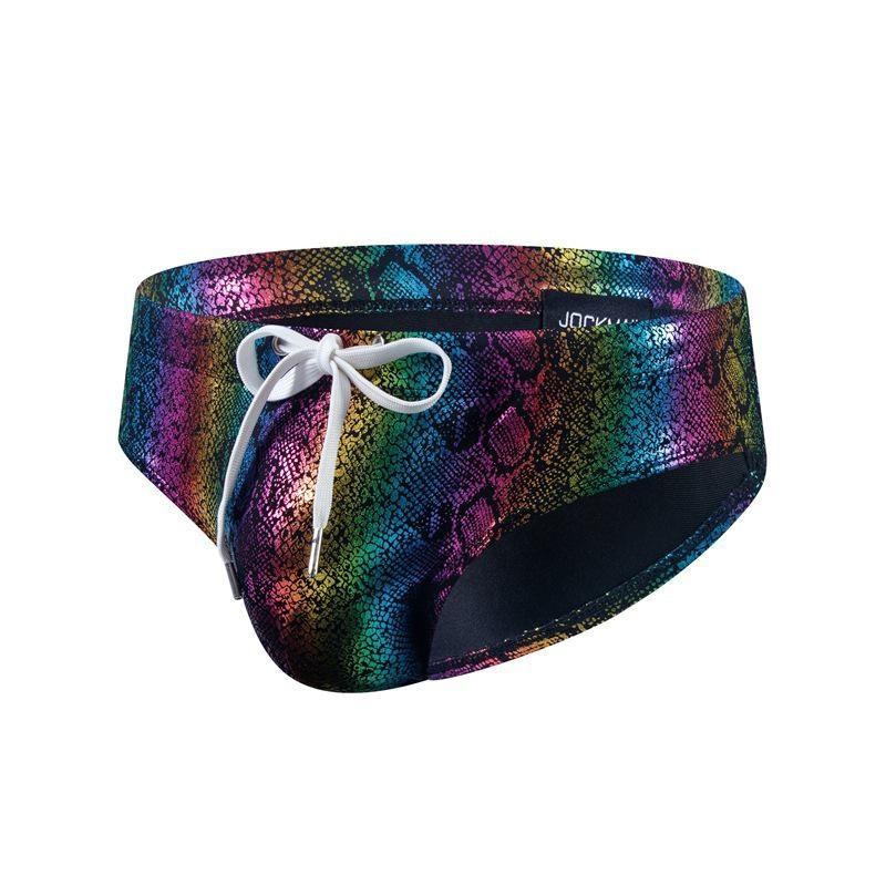 Men's Quick Dry Snakeskin Swim Boxer Briefs - Perfect for Surfing ...
