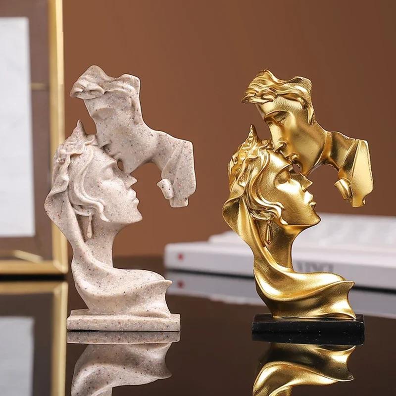Patung Resin, Patung Kekasih, Model Postur Berciuman, Hiasan Arca Kraf ...