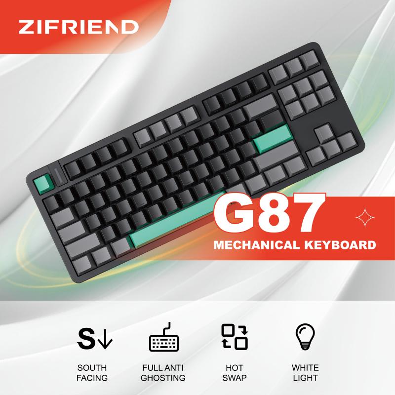 FURYCUBE G87 S82 single-mode white light mechanical keyboard with Noah ...