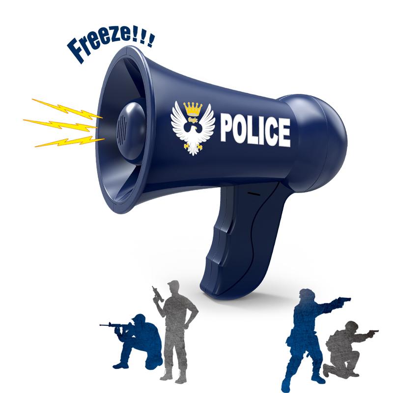 Police/firefighter Megaphone Toy for Kids - Toy Megaphone with Badge ...