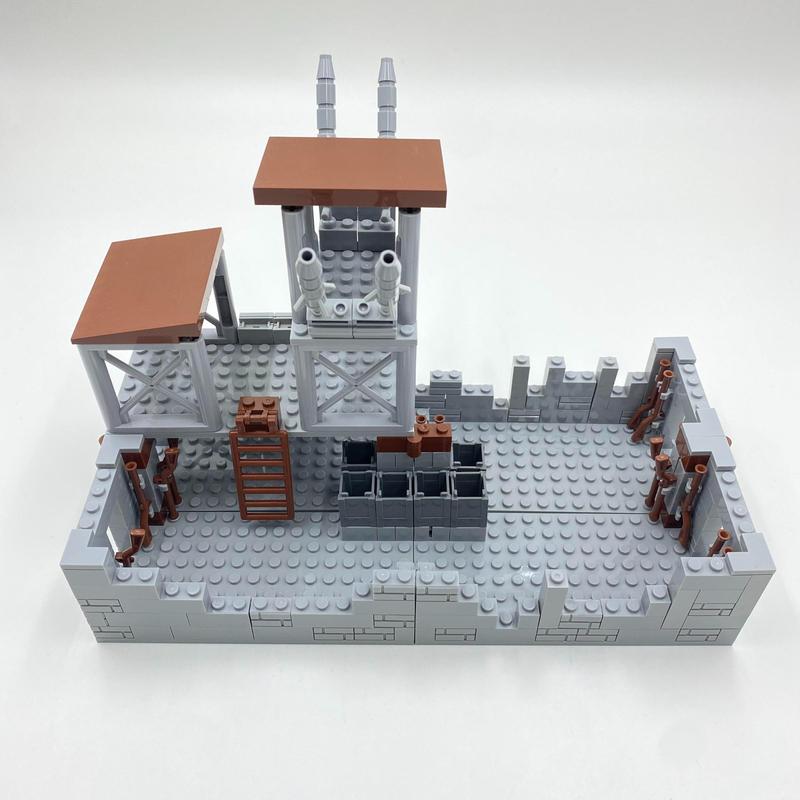 Military Fortress Scene Building Blocks, 258pcs/set DIY Outpost ...