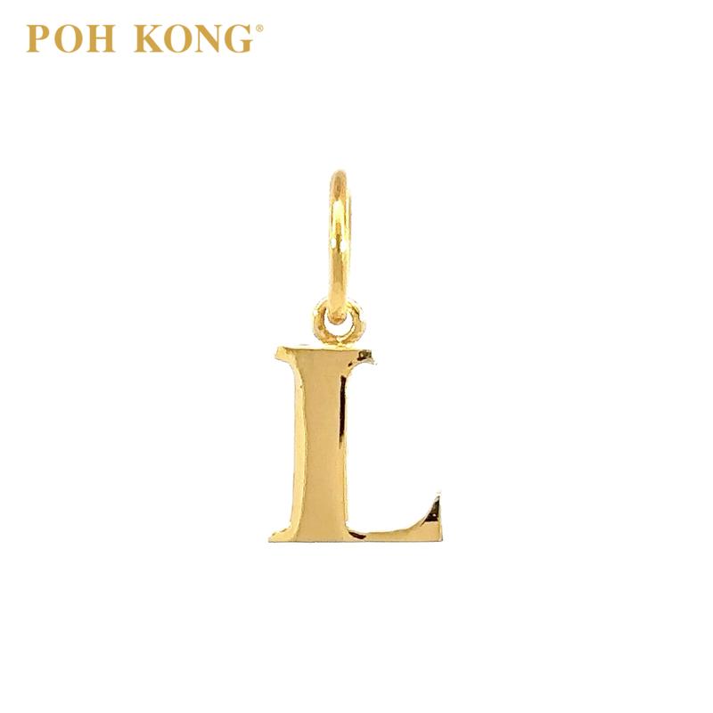 POH KONG 916/22K Gold Exquisite Alphabet Pendant L - TikTok Shop Malaysia