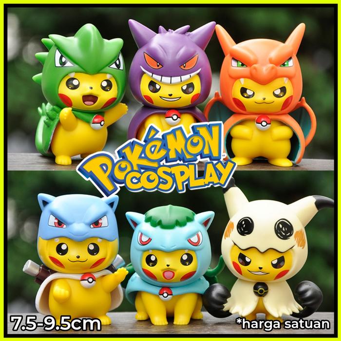 Jual Action Figure POKEMON PIKACHU COSPLAY Miniatur Topper Kue Pajangan ...