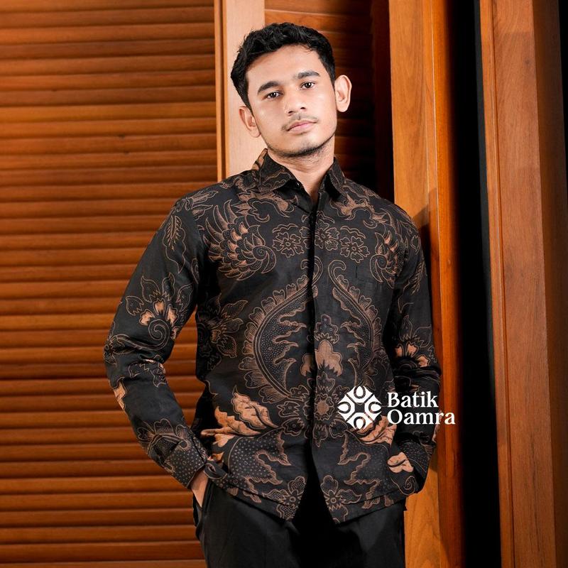 Kemeja Batik Oamra Maleika Lengan Panjang Pendek Slimfit Lapis Furing ...