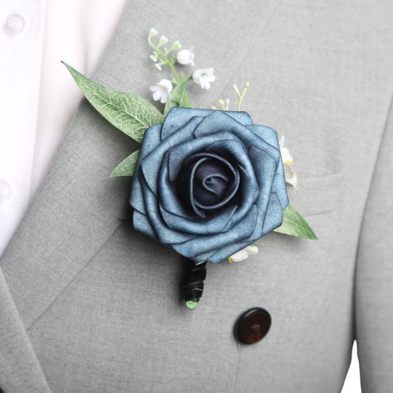 European Style Simple Groom Rose Boutonniere Fashion Delicat - TikTok ...