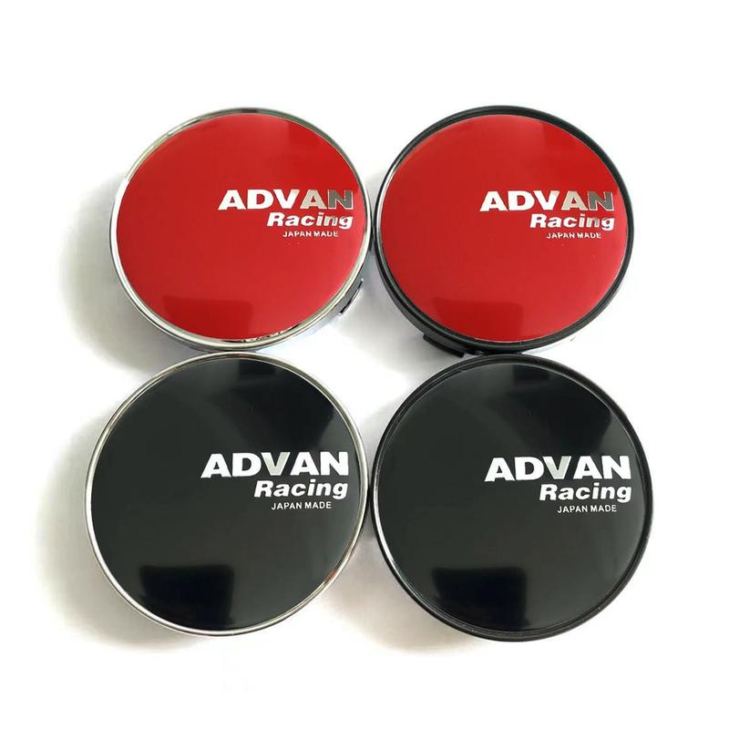 4pc 60mm ADVAN Racing Black Sticker Car Modified Center Cover - TikTok ...