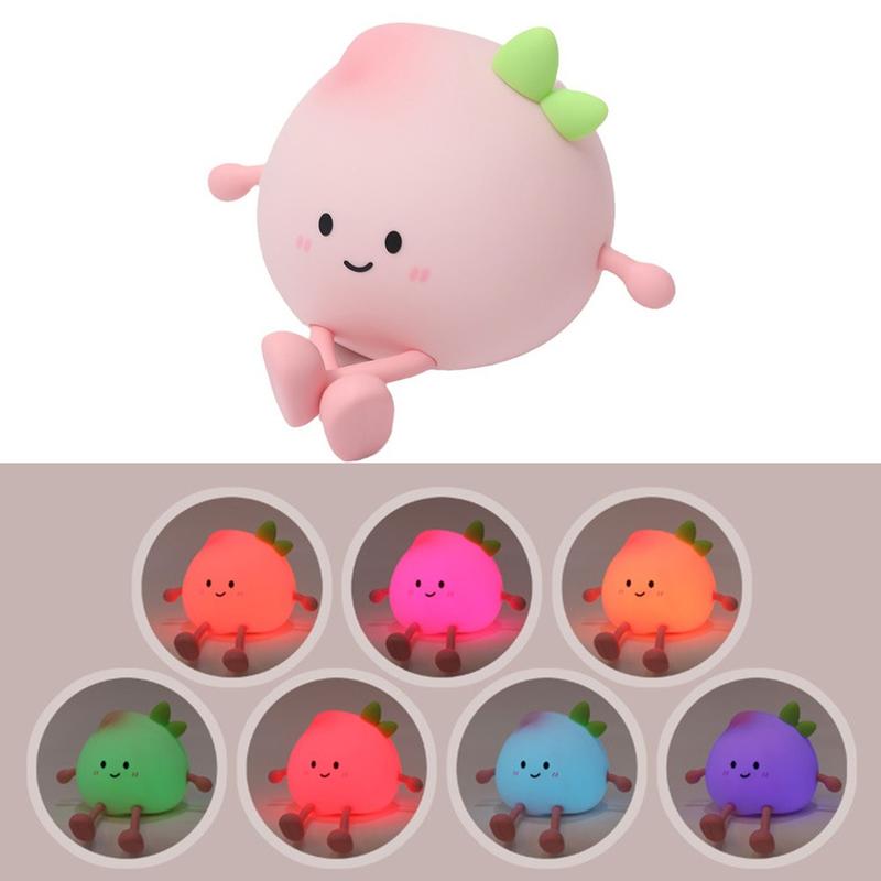 Peach Night Colorful Pat Timer Mobile Phone Soft Light Sleep - TikTok ...