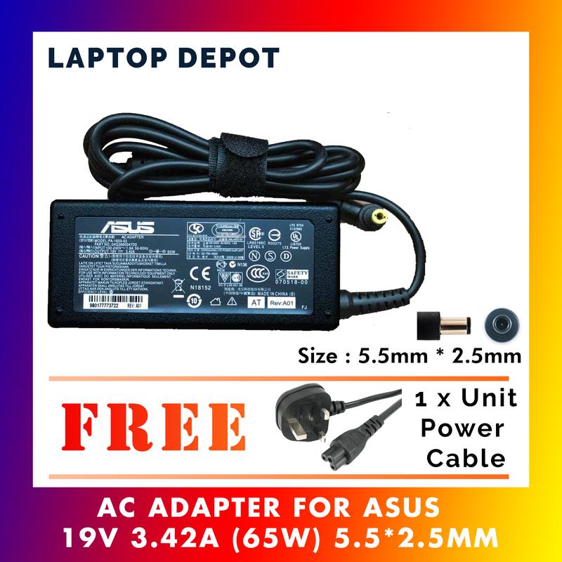 Replacement Laptop/Notebook Wayar Charger Adapter Asus 19V 3.42A ...