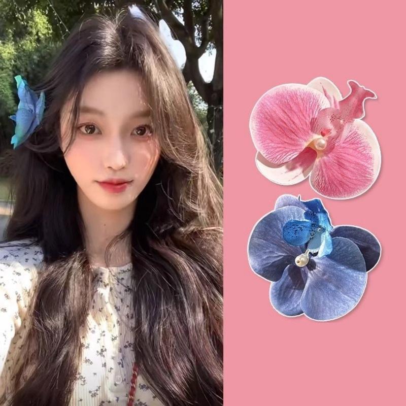 Klip Rambut, Rekaan Anggrek Rama-rama Bunga Merah Jambu yang - TikTok ...